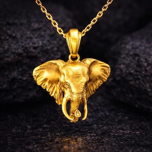 Sterling Silver Elephant Necklace: Handmade 925K Pendant - Etsy