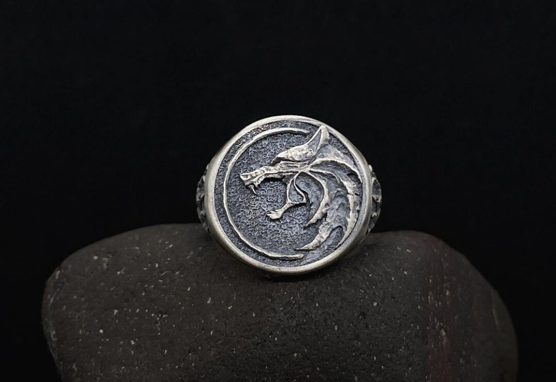 Handmade Sterling Silver Rebel Wolf Ring, Personalized Oxidized Gift ...