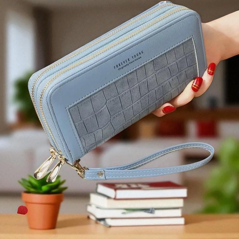 Double Zipper Women Wallets - Etsy