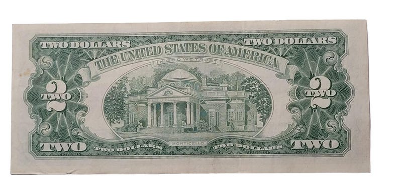 1963 Series Red Seal United States Note With Serial Number A07143881A ...