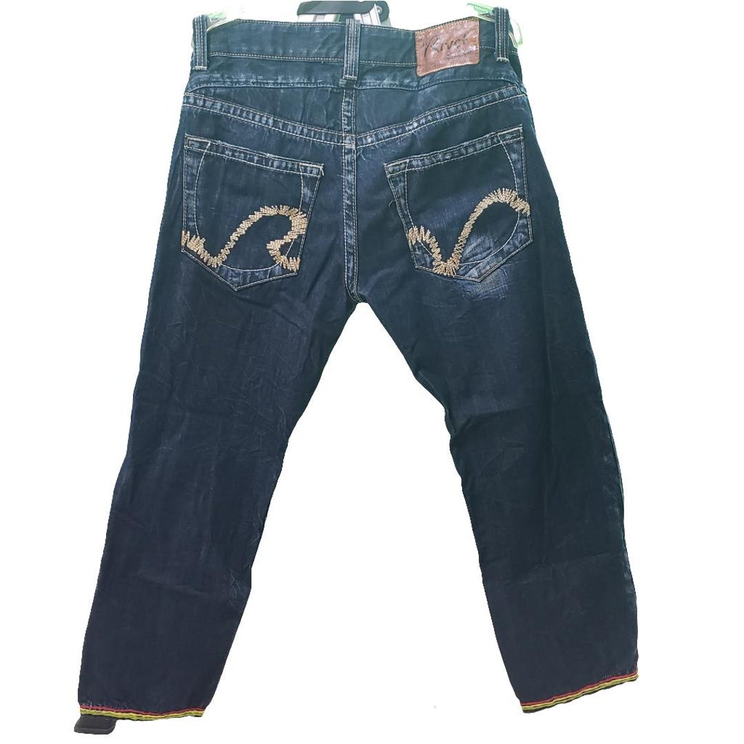 Rivet De Cru Men's Embroidered Denim Jeans - Size 36 - Etsy
