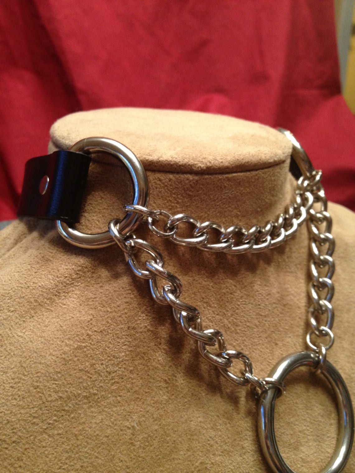 Chain Collar With 1 1/2 Ring and Locking Buckle - Etsy