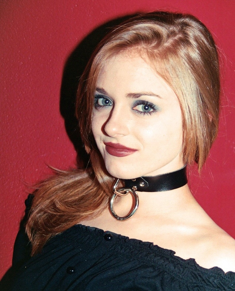 Black Leather Bondage Ring Collar - Etsy