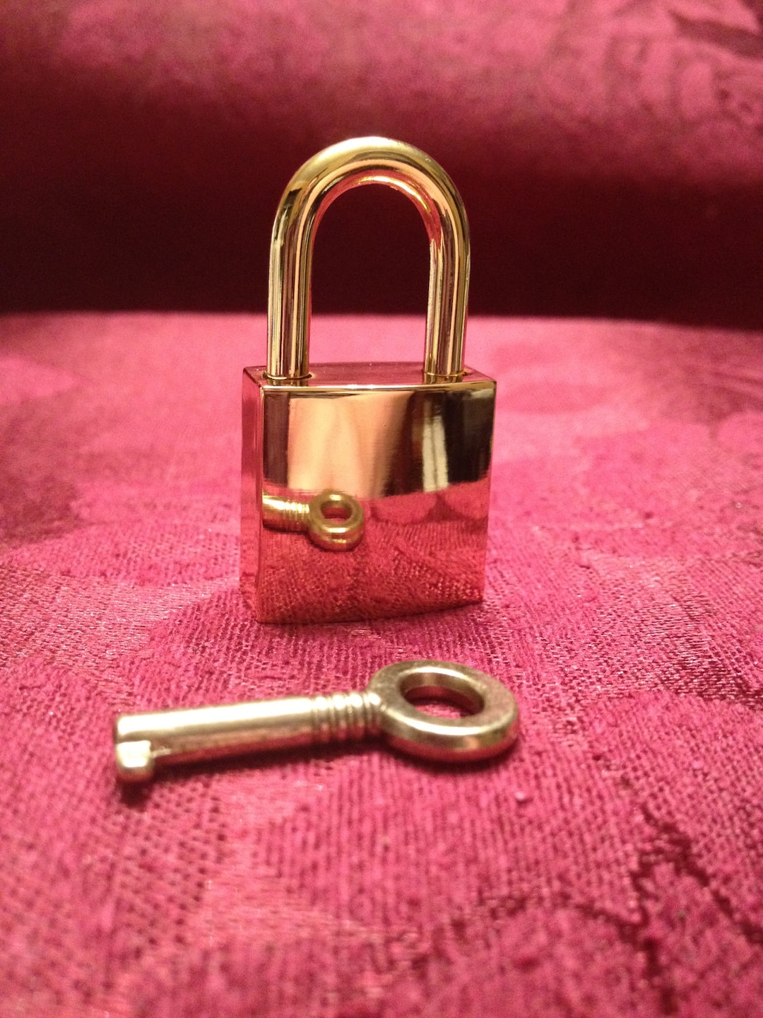 Large Gold Colored Square Working Padlock - Etsy