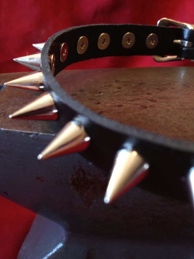 Spike Leather Collar - so Many Spikes! - Etsy