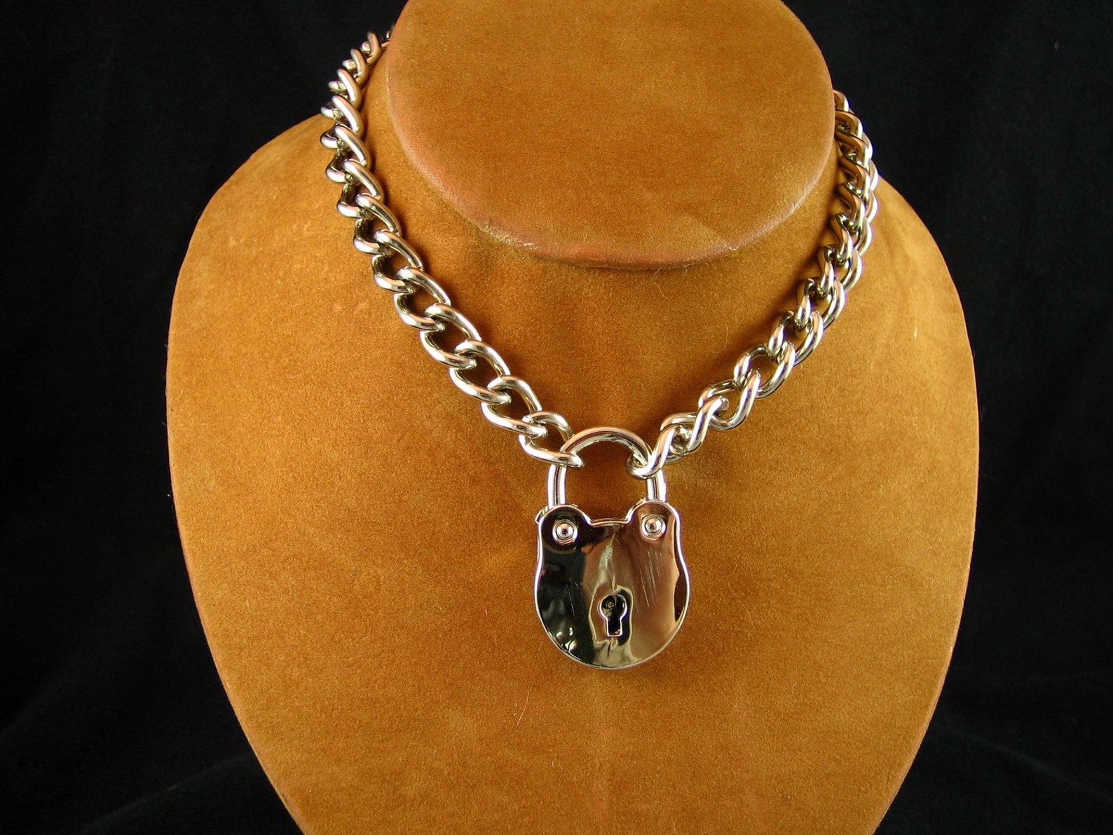 Chain Choker With Large Padlock - Etsy