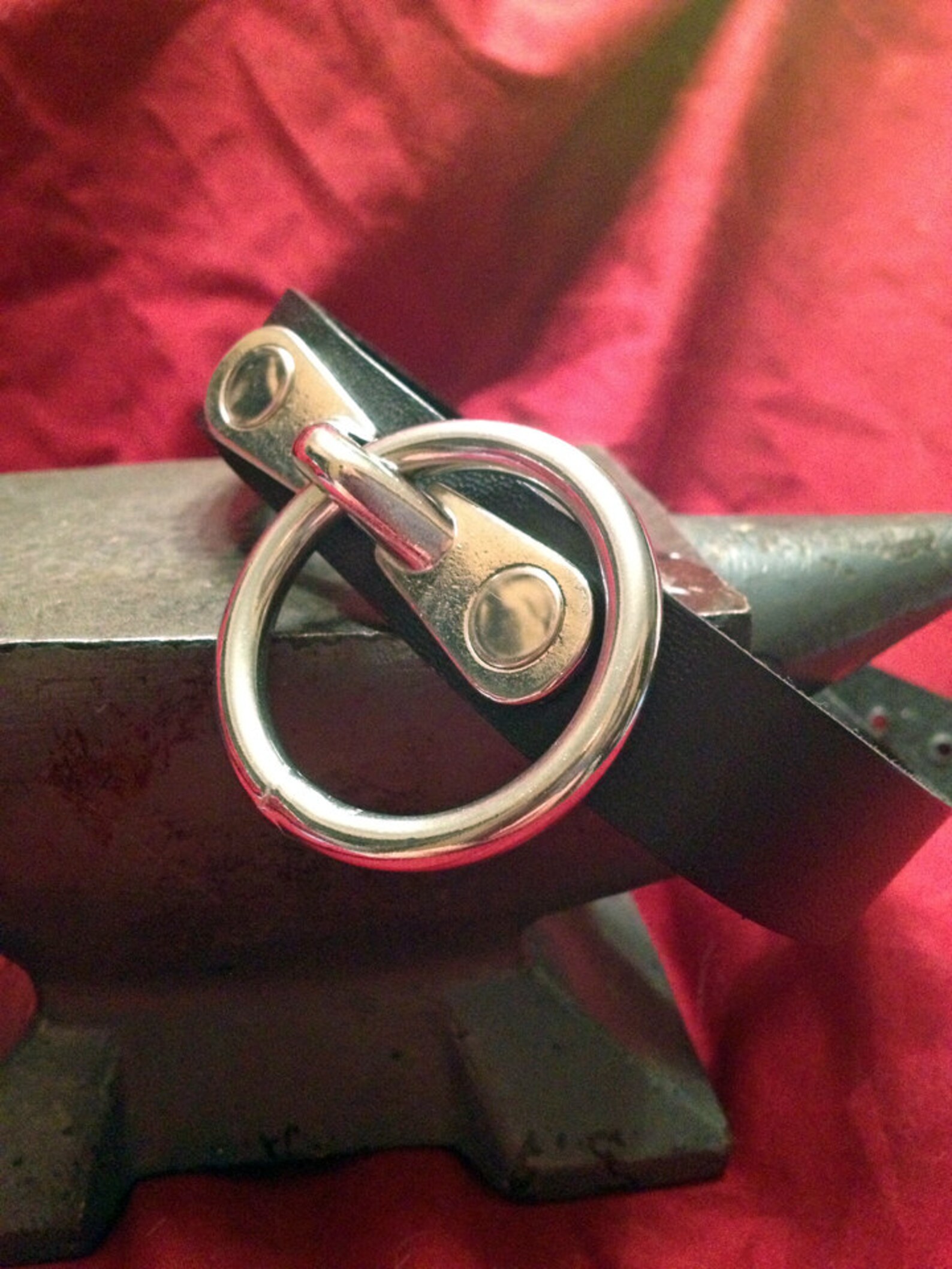Leather Collar With Ring - Etsy
