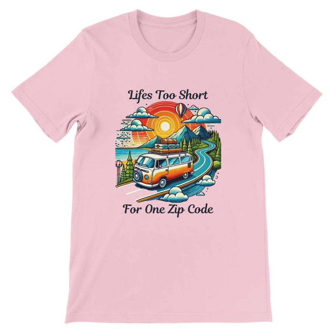 Life's Too Short Van Trip Graphic Tee - Unisex Cotton Crewneck - Etsy