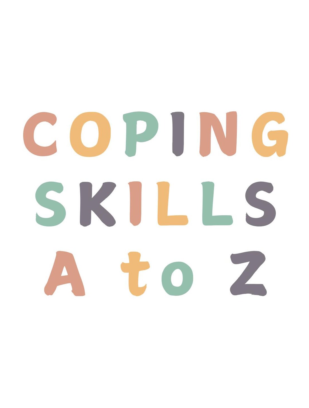 ABC Coping Skills | Classroom or Office Decor | Bulletin Board ...