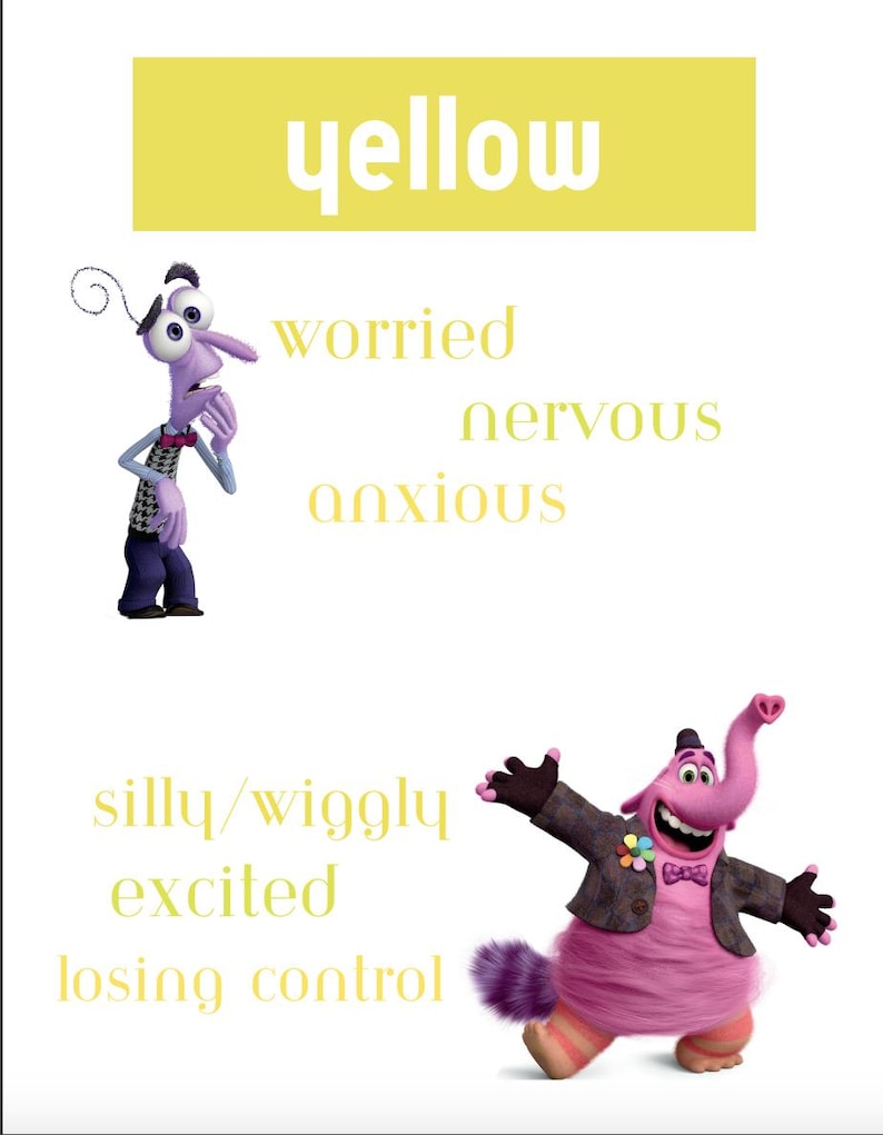Inside Out Feelings Posters & Coping Skills - Etsy