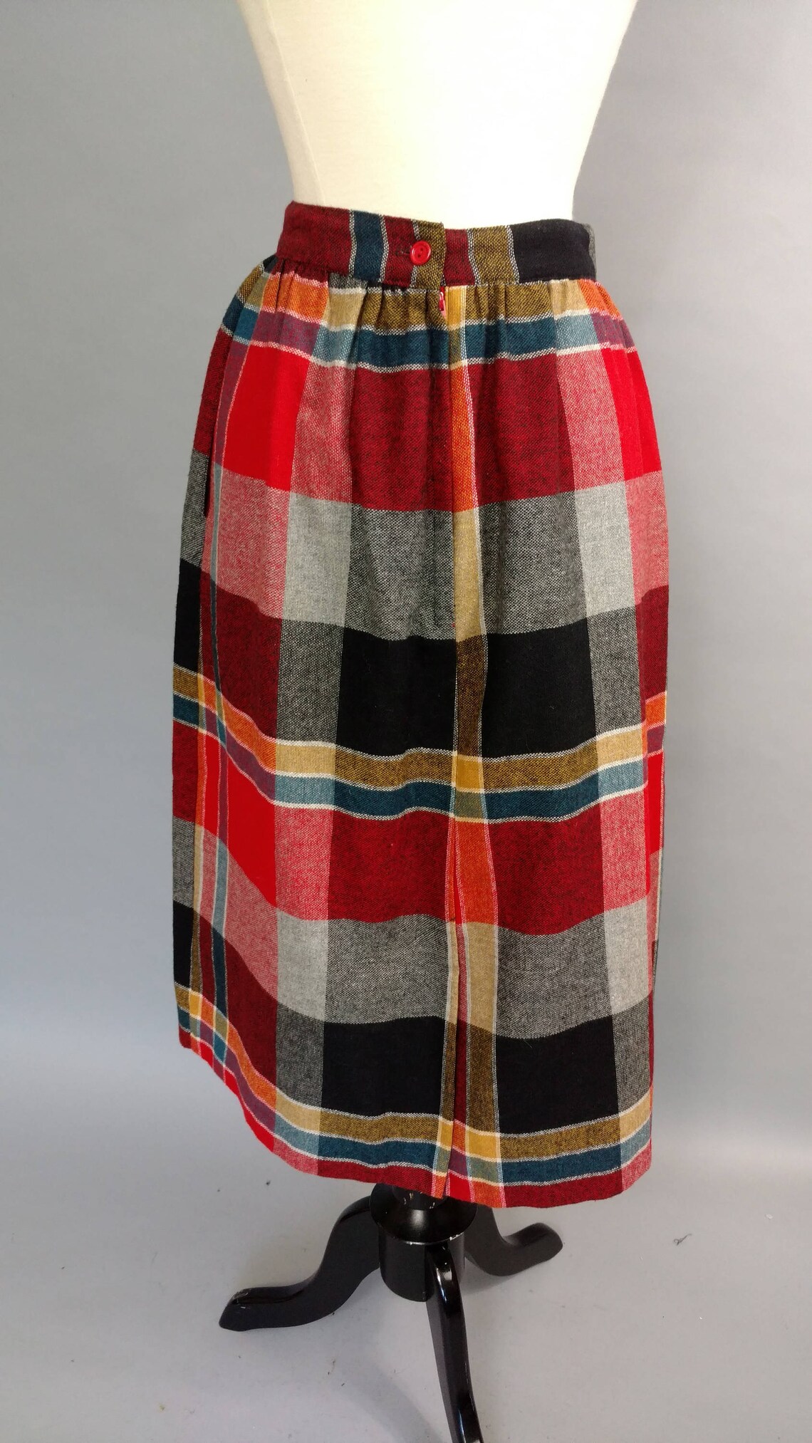 Vintage 70s Skirt 1970s Skirt 70s Plaid Skirt 70s - Etsy