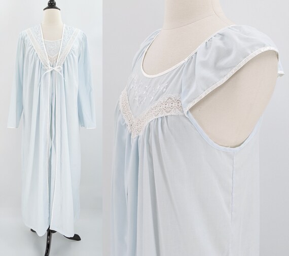 Vintage 80s Maternity Nightgown Peignoir Set 1980s - Etsy
