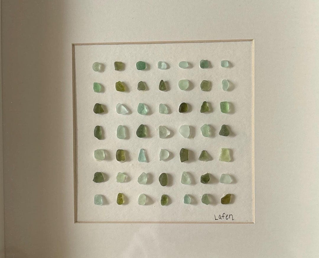 Blue-green Gradient Sea Glass Mural - Etsy