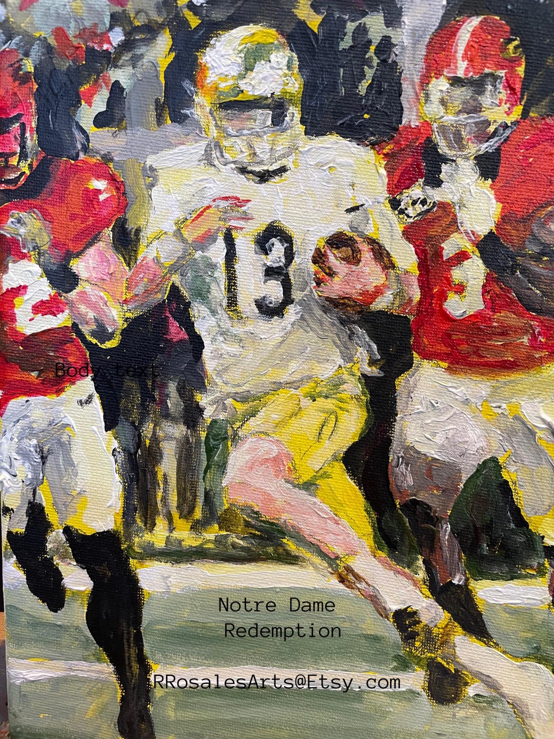 Original Painting Notre Dame Redemption 8x10 Acrylic on Stretched ...
