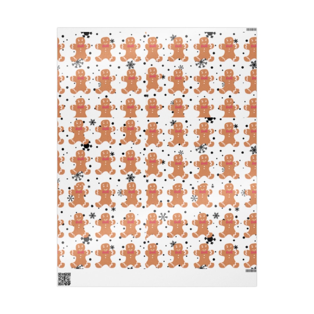 Gingerbread Themed Wrapping Papers, Gingerbread Gift Wrap, Holiday ...
