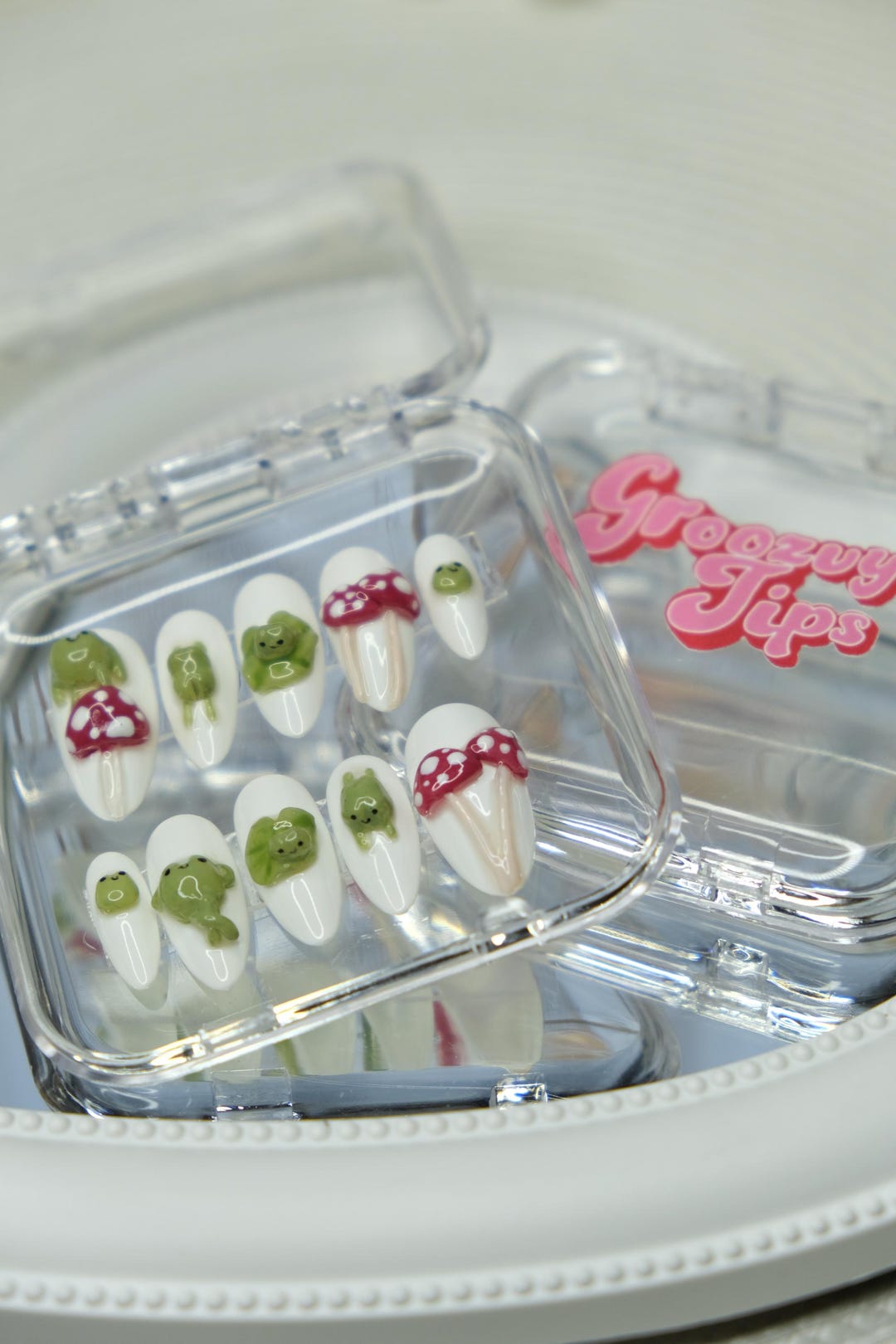 3D Cute Frog Press on Nails - Etsy