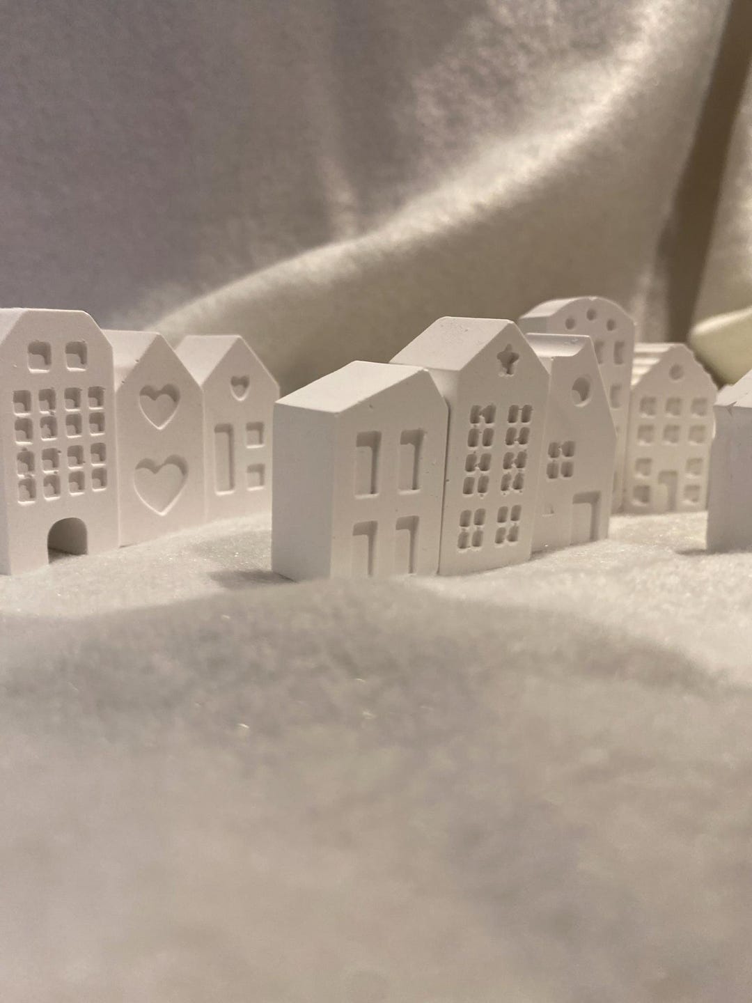 Set of 12 Mini Houses Unpainted Miniature Houses for Simple, Modern ...