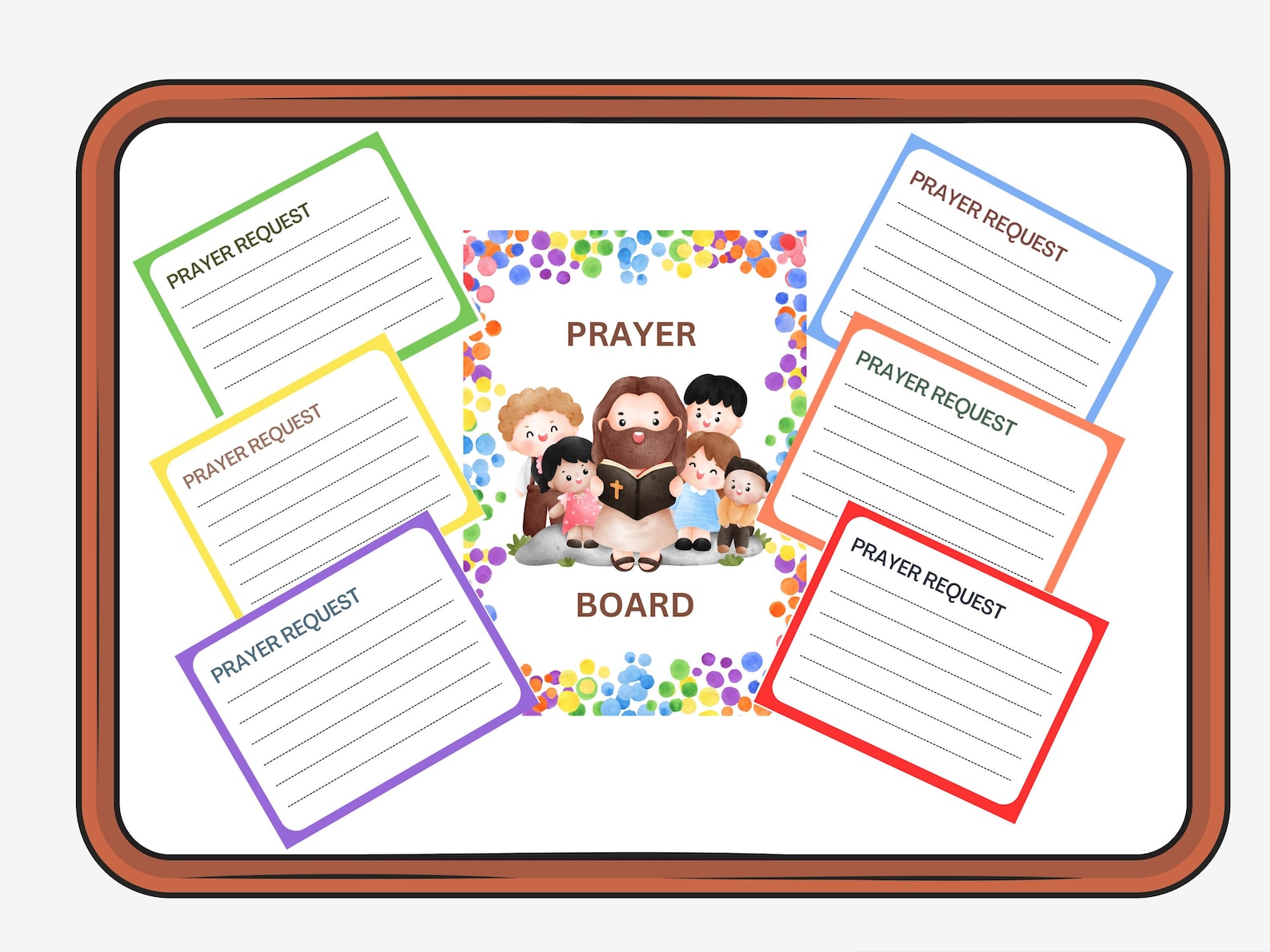 Children's Prayer Request Cards Template: Printable Prayer Board Kit ...