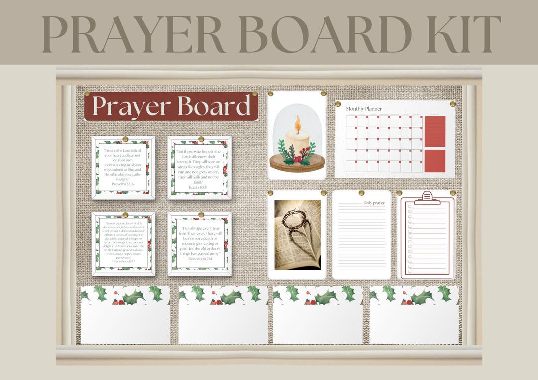 Prayer Board Kit | Prayer Board Starter Kit | Printable Holly Tree ...