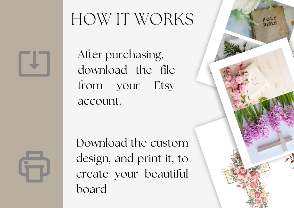 Prayer Board Kit: Printable Vision Board, Headers, Envelopes (digital ...