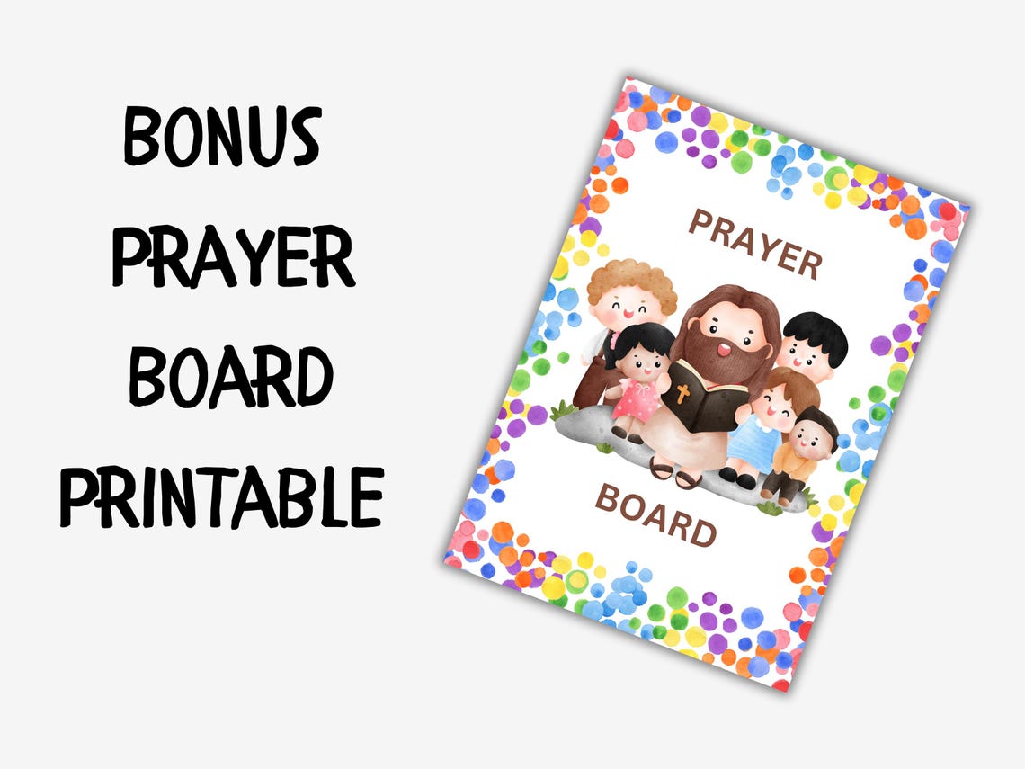 Children's Prayer Request Cards Template: Printable Prayer Board Kit ...
