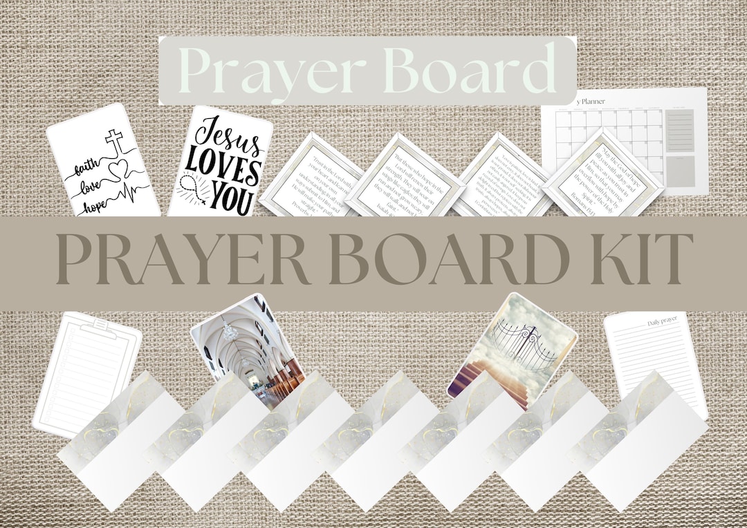 Prayer Board Kit | Digital Prayer Board | Printable Prayer Wall Art ...