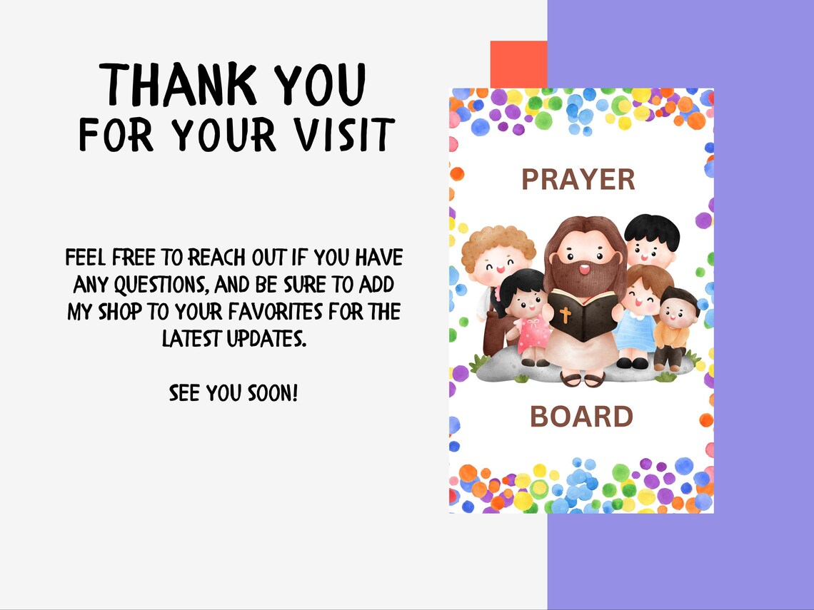 Children's Prayer Request Cards Template: Printable Prayer Board Kit ...