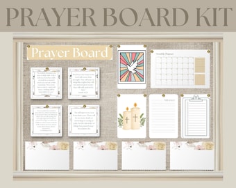 Prayer Board Kit | Prayer Board Starter Kit | Printable Floral Print ...