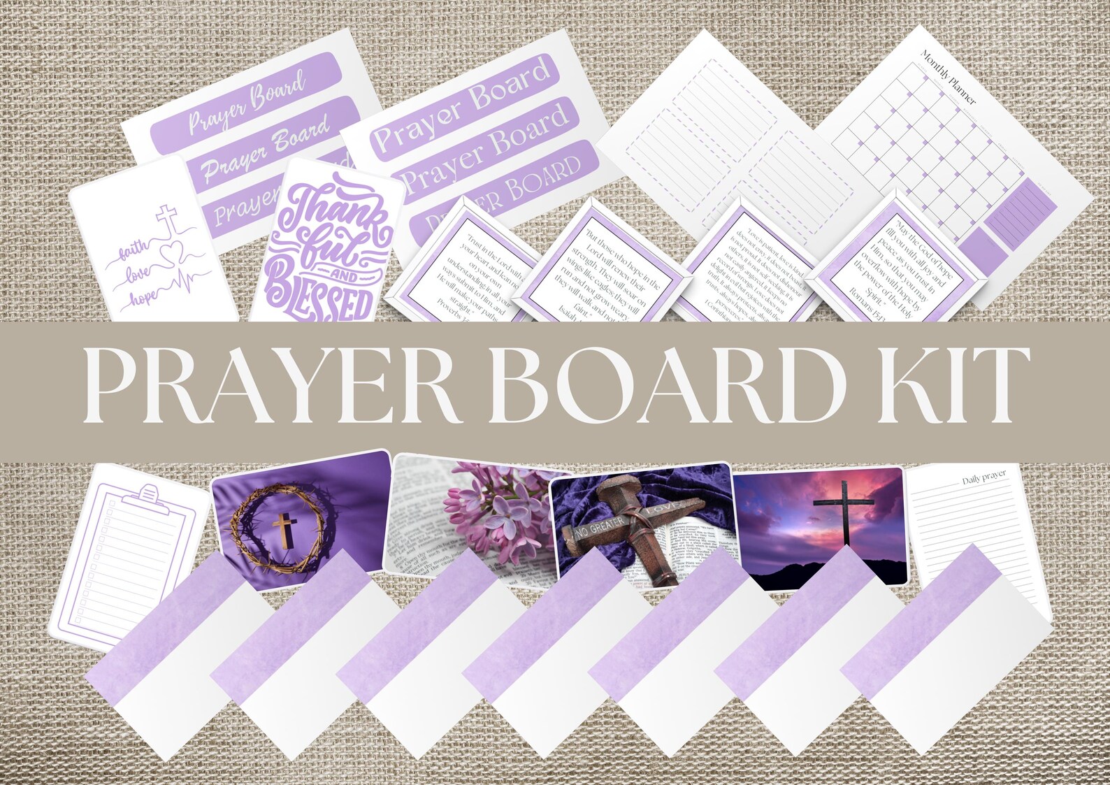 Prayer Board Kit: Printable Prayer Cards & Headers (digital Download ...
