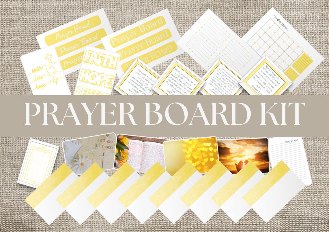 Prayer Board Kit: Printable Headers, Cards, Envelopes (digital Download ...