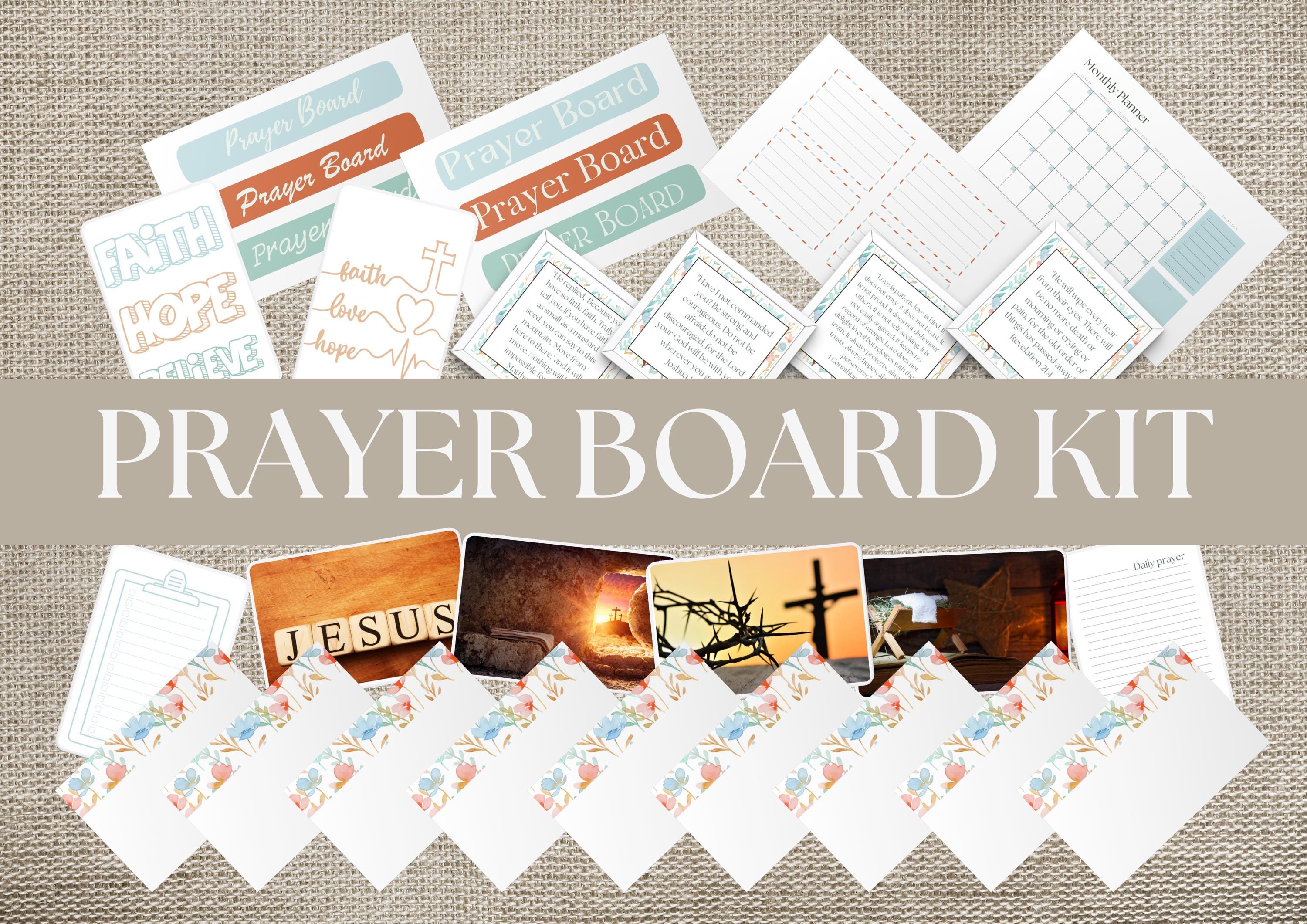 Prayer Board Kit | Prayer Board Starter Kit | Printable Floral Print ...