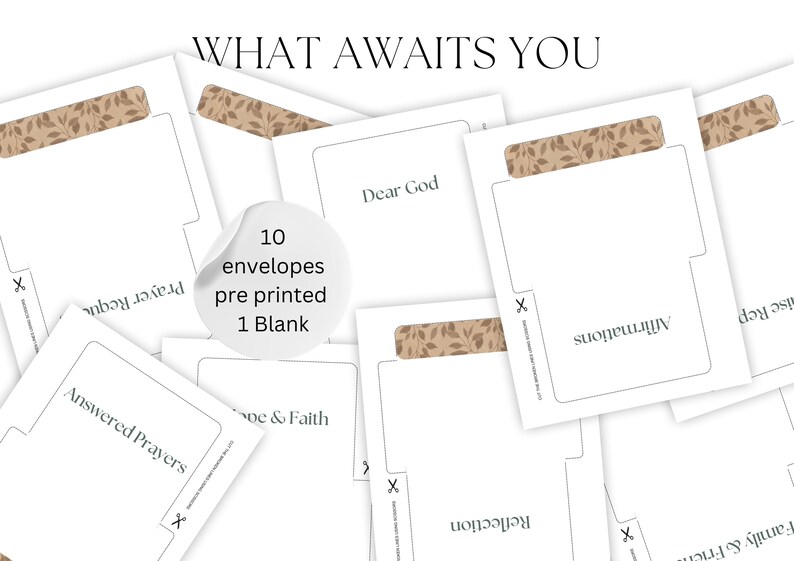 Prayer Board Kit: Printable Headers, Cards, Envelopes (digital Download ...