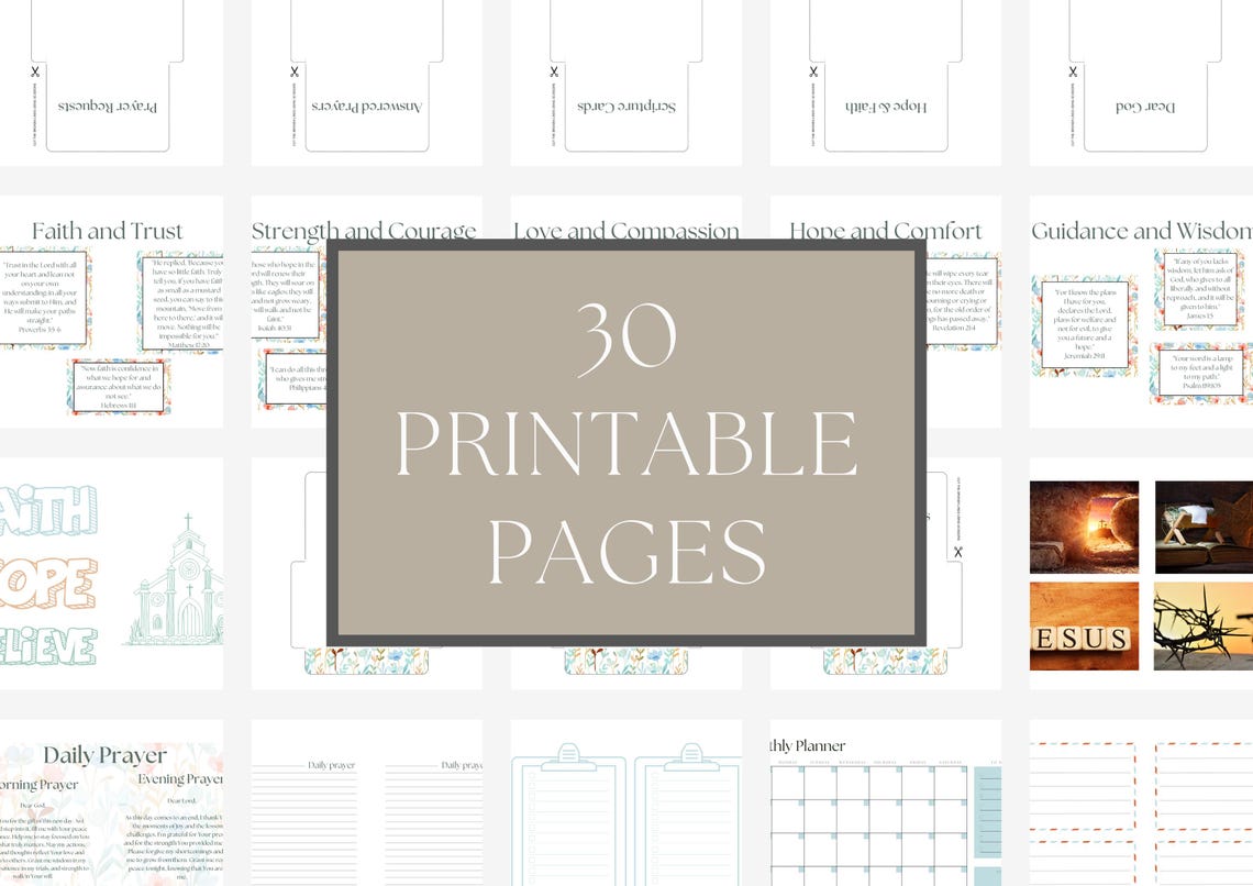 Prayer Board Kit | Prayer Board Starter Kit | Printable Floral Print ...