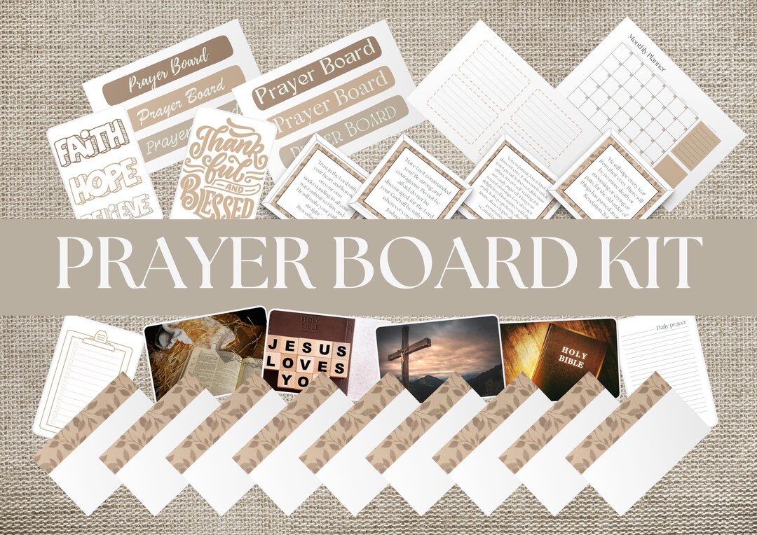 Prayer Board Kit: Printable Headers, Cards, Envelopes (digital Download ...