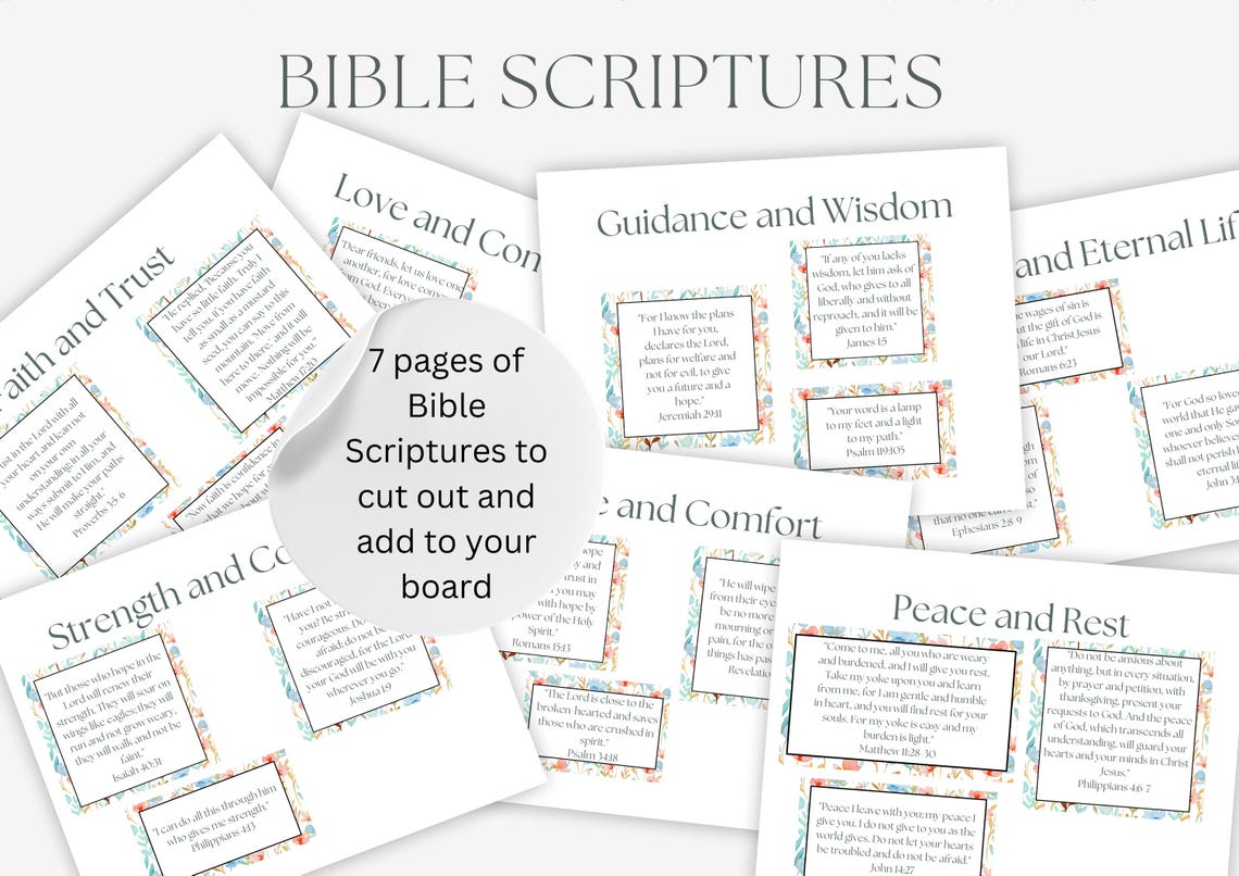 Prayer Board Kit | Prayer Board Starter Kit | Printable Floral Print ...