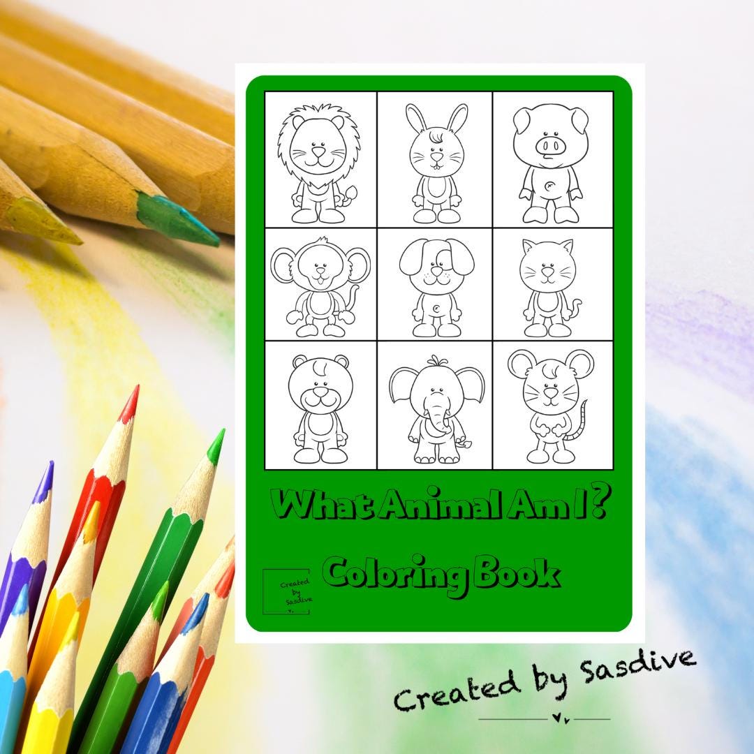 Coloring Book: What Animal Am I? | Coloring Book | Digital Coloring ...