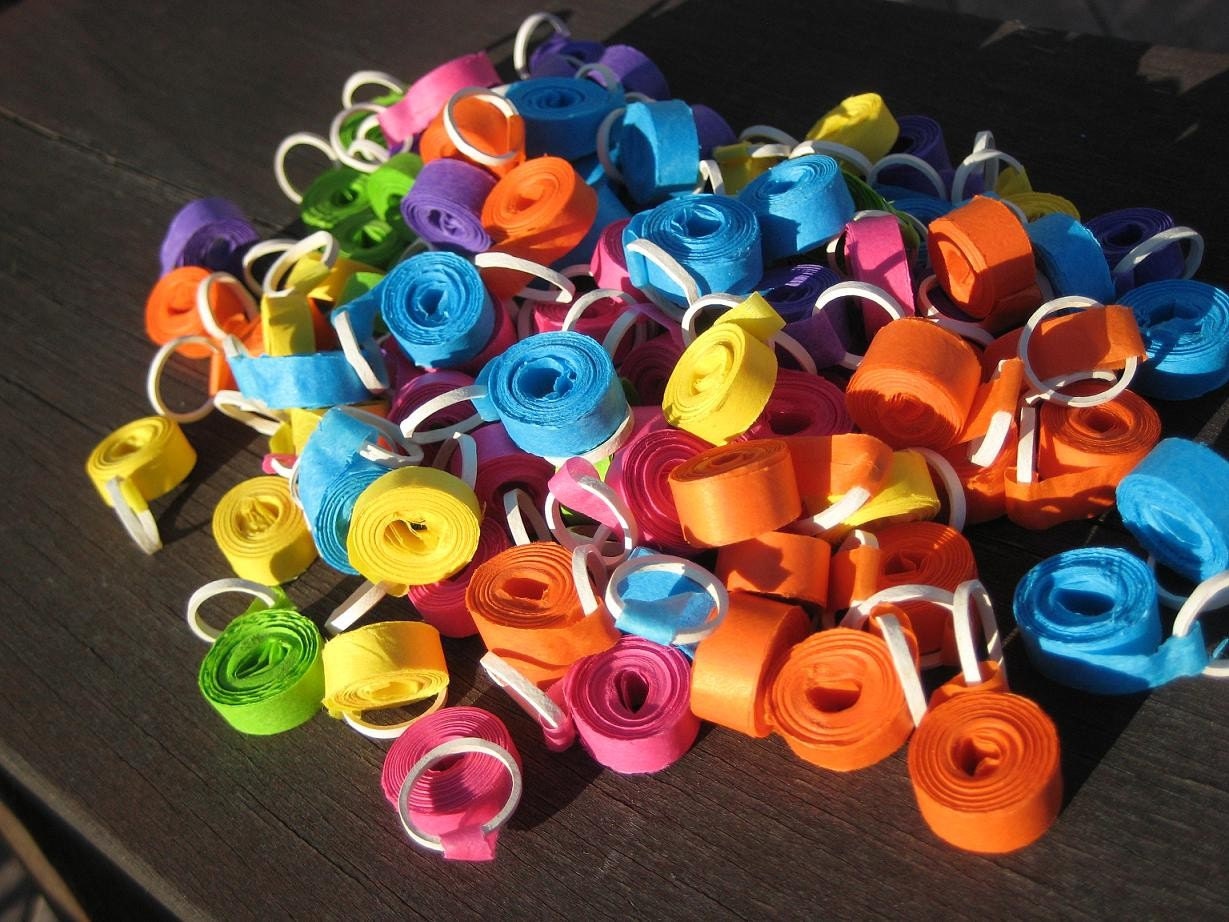 100 Hand Rolled Wedding Ceremony / Reception Exit Sendoff Streamers ...