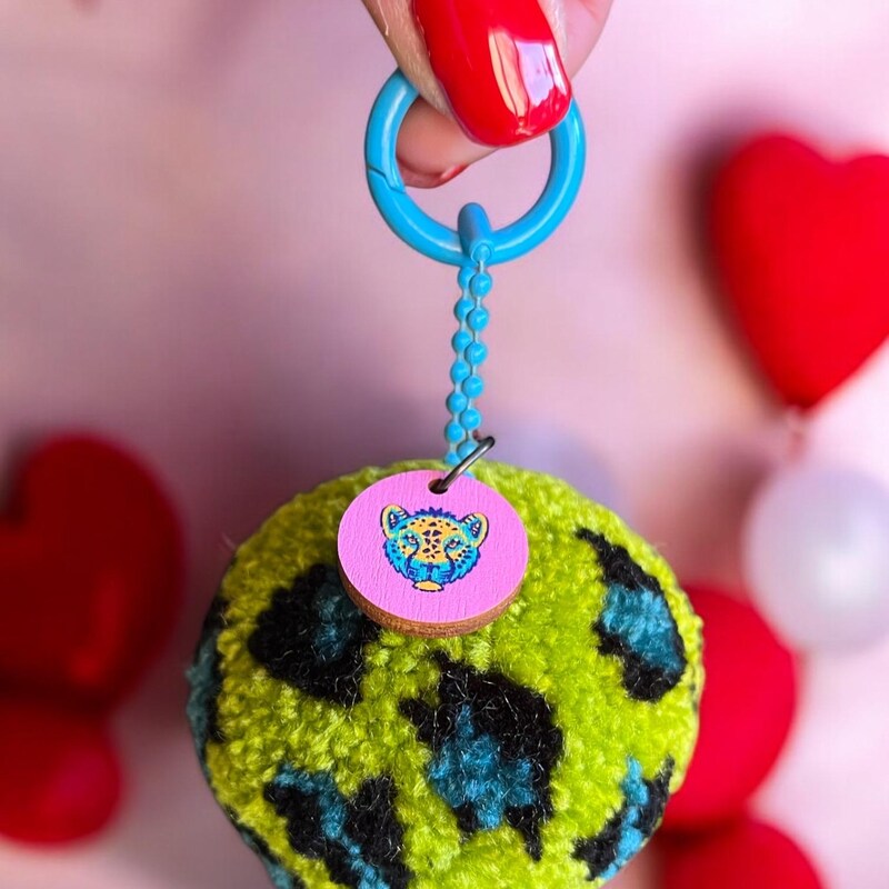 Pom Pom Keyring - Etsy Australia
