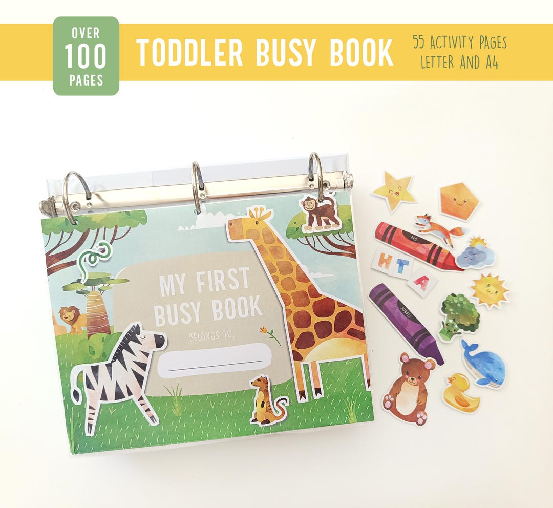 Toddler BUSY BOOK Printable, Kids Quiet Book, Busy Binder, Preschool ...