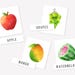 20 FRUITS Flashcards, Montessori Cards, FRUITS 3 Part Cards, Preschool ...