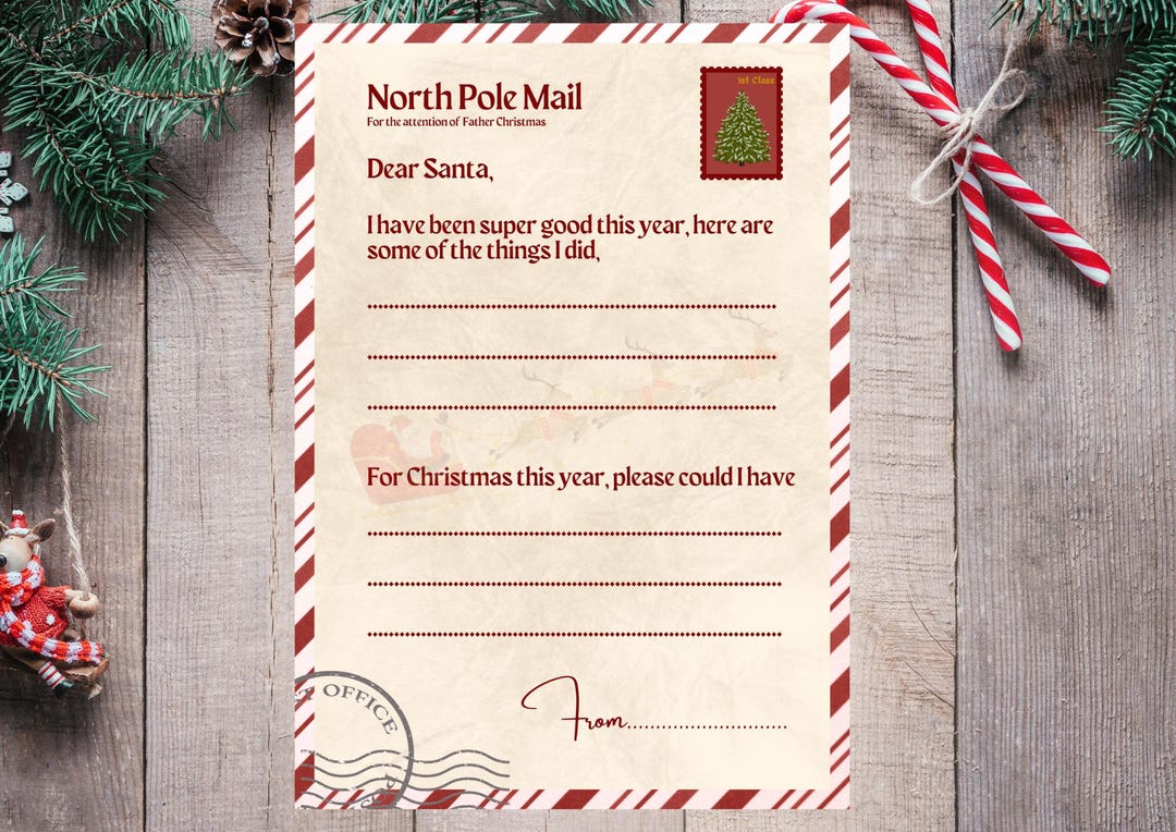 Letter to Santa Digital Download - Etsy
