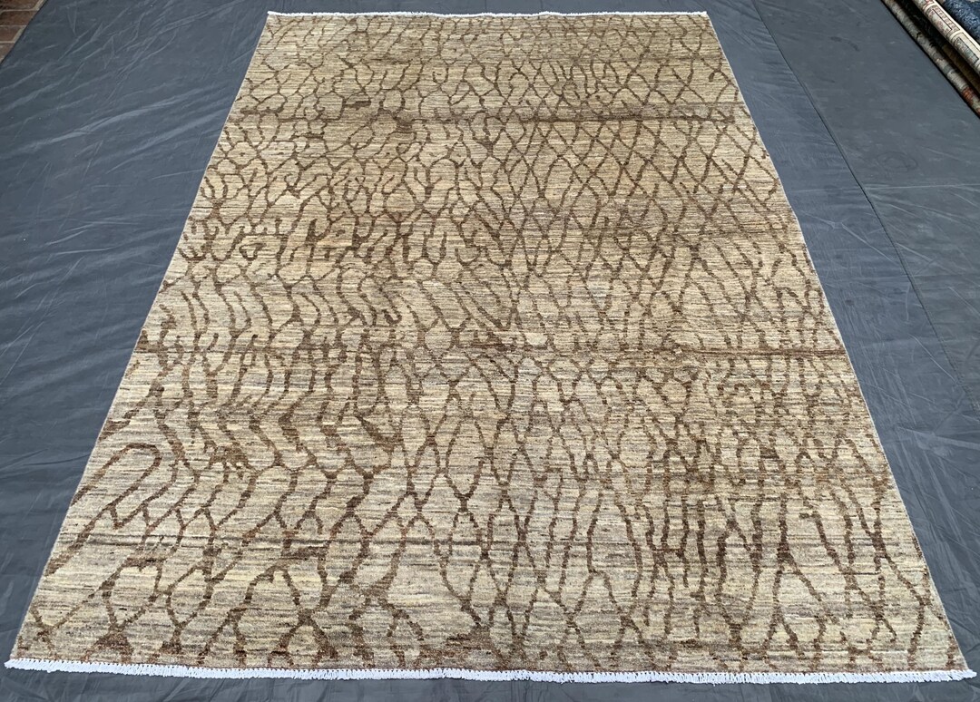 6.0x8.9 Ft Hoton Area Soft Wool Rug, Colorful Handwoven Carpet, Afghan ...