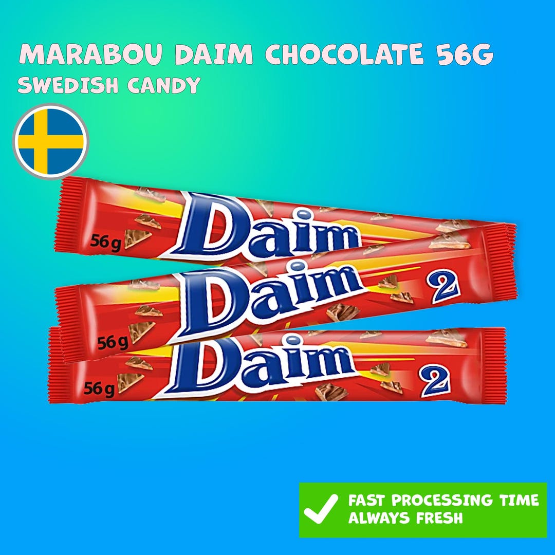 Swedish Candy Marabou Daim Chocolate Bars Original Fresh Assortment ...