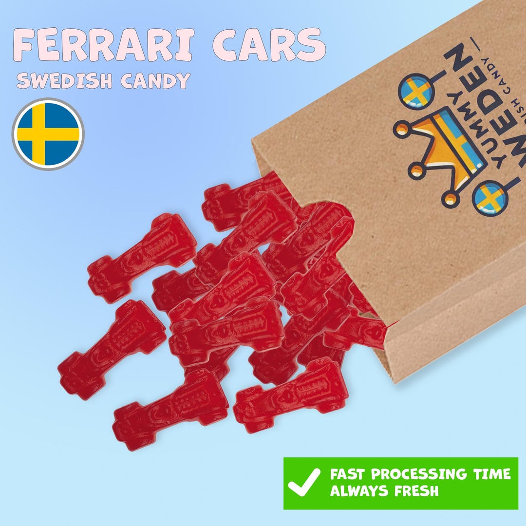 Swedish Candy Original Ferrari Cars Fruit Fresh Assortment Always Fresh ...