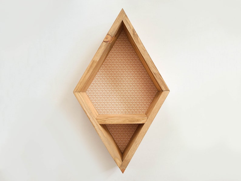 Diamond Shelf / Geometric Shelf Boho Wall Decor Rustic Home - Etsy