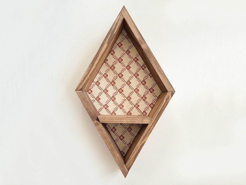 Diamond Shelf / Geometric Shelf Boho Wall Decor Rustic Home - Etsy