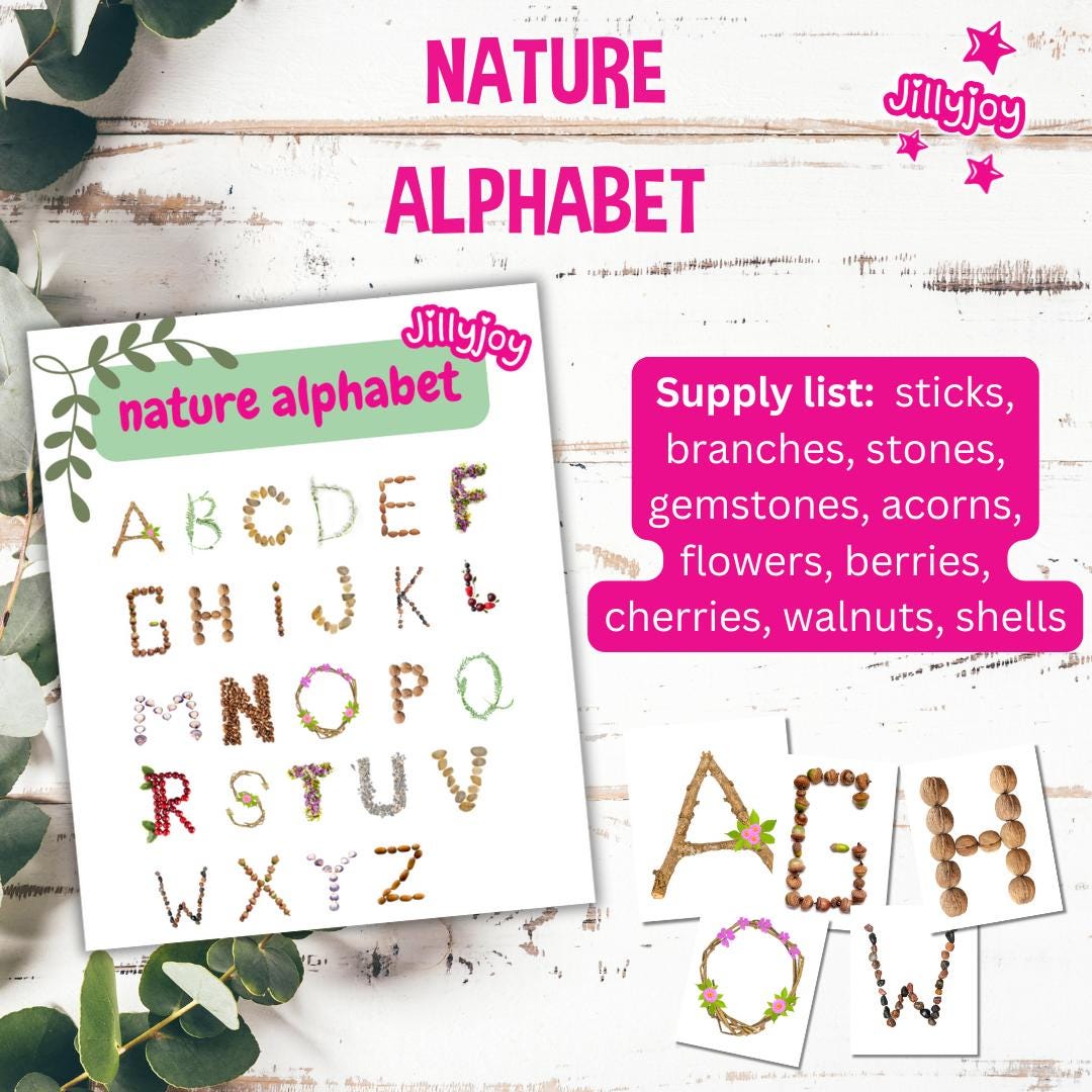 Nature Alphabet Printable Download - Etsy