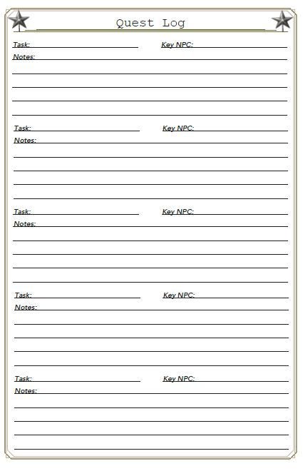 Printable Dnd Character Journal | Dnd Character Sheet With Spell Cards ...