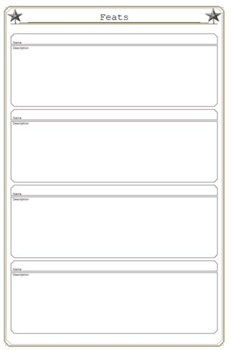 Printable Dnd Character Journal | Dnd Character Sheet With Spell Cards ...
