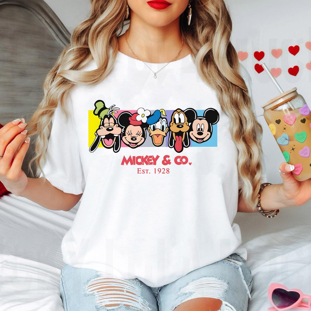 Retro Disney Mickey and Co Est 1928 Shirt, Disney Checkered Mickey T ...